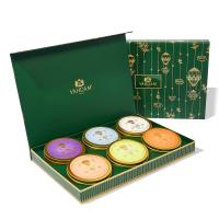 China Custom Printed Green Cardboard Luxury Tea Tin Packaging Gift Box for sale