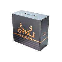 China Custom Printed Black Cardboard Large Big Fedora Cap Hat Packaging Shipping Box With Handle for sale