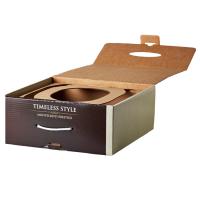 China Custom Printed Black Cardboard Large Big Fedora Cap Hat Packaging Shipping Box With Handle for sale