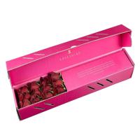 China Custom Logo Printed Paper Luxury Preserved Bouquet Roses Flower Box Packaging for sale
