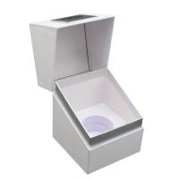 China Custom Logo White Rigid Paper Luxury Candle Jar Packaging Boxes With Foam Insert for sale