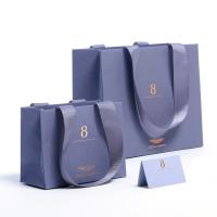 China Custom Printing Luxury Small Black Jewelry Packing Gift Bag For Jewelry for sale