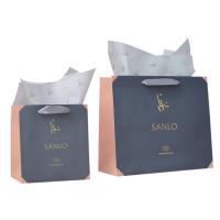 China Custom Printing Luxury Small Black Jewelry Packing Gift Bag For Jewelry for sale