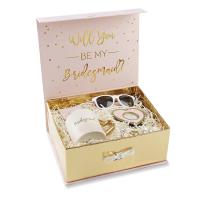China Custom Printing Paper Wedding Favors Gift Box Set For Bridesmaid for sale