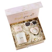 China Custom Printing Paper Wedding Favors Gift Box Set For Bridesmaid for sale