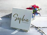 China Custom Logo Printed White Magnetic Foldable Groomsmen Bridal Bridesmaid Proposal Gift Packaging Box With Ribbon for sale