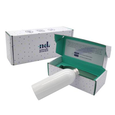 China Custom Logo Printing Cardboard Paper Rectangle Tumbler Cup Package Shipping Box For Tumbler for sale