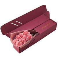 China Custom Logo Printing Valentine Mothers Day Gift Boxes Pink Deep I Love You U Mom Rose Flower Box for sale