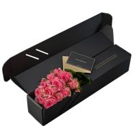 China Custom Logo Printing Valentine Mothers Day Gift Boxes Pink Deep I Love You U Mom Rose Flower Box for sale