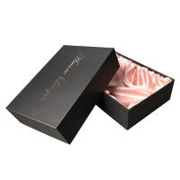 China Custom Logo Printing Top And Bottom Small Satin Packaging Box Paper Satin Lined Gift Boxes For Lingerie for sale