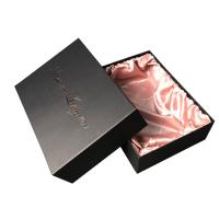 China Custom Logo Printing Top And Bottom Small Satin Packaging Box Paper Satin Lined Gift Boxes For Lingerie for sale