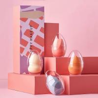China Custom Logo Printed Paper Empty Beauty Make Up Sponge Packaging Box For Sponge for sale