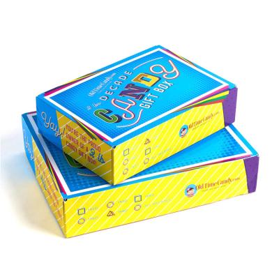 China Custom Logo Printing Paper Candy Sweets Gift Packaging Box Design for sale