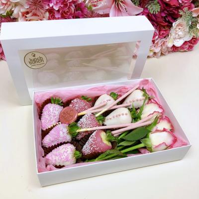 China Custom Printed Chocolate Strawberry Packaging Boxes For Strawberries Chocolate for sale