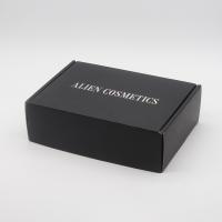 China Custom Printing Paper Black Holographic Corrugated Packing Shipping Box for sale