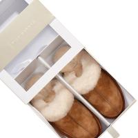 China Custom Logo Printed Empty Shoe Slippers Box Packaging With Clear Window for sale