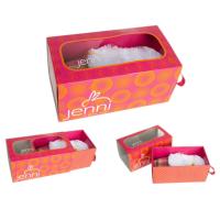 China Custom Logo Printed Empty Shoe Slippers Box Packaging With Clear Window for sale