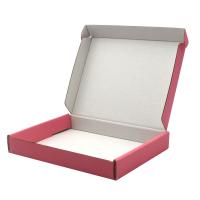 China Custom Logo Printing Corrugated Pink Small Custom Mailer Packiging Box for sale