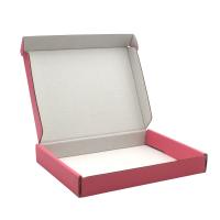 China Custom Logo Printing Corrugated Pink Small Custom Mailer Packiging Box for sale