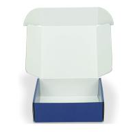 China Custom Logo Printing Corrugated Navy Blue Gift Packaging Shipping Box for sale