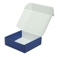 China Custom Logo Printing Corrugated Navy Blue Gift Packaging Shipping Box for sale