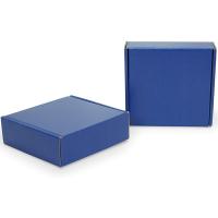 China Custom Logo Printing Corrugated Navy Blue Gift Packaging Shipping Box for sale