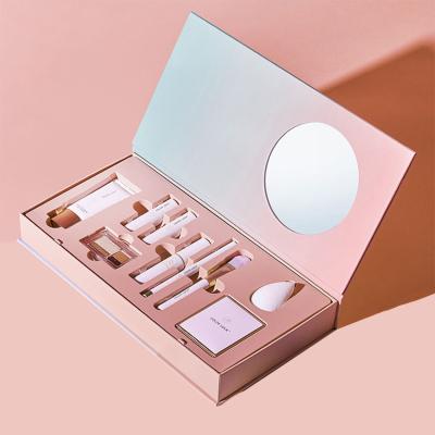 China Custom Printed Empty Professional Makeup Cosmetic Skin Care Set Packaging Box for sale