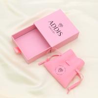 China Custom Printed Slide Drawer Jewelry Pouch And Box Luxury Jewelry Packaging Box With Logo for sale
