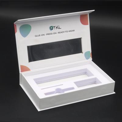 China Custom Printing Product Box For Press On Nails Retail Empty Fake False Press On Nail Packaging Box for sale