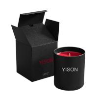 China Custom Logo Printed Kraft Iridescent Holographic Candle Packaging Box for sale