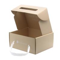 China Custom Printed Corrugated Dress Suit Cloths Box Packaging With Handle for sale