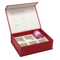China Custom Recycled Rigid Candle Jars With Lids Box And Logo Print for sale