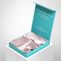 China Custom Printed Silk Pillowcase Eye Mask Scrunchie Set Gift Packaging Box for sale