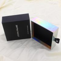 China Custom Printed Drawer Purple Holographic Jewelry Packaging Gift Box for sale