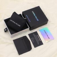 China Custom Printed Drawer Purple Holographic Jewelry Packaging Gift Box for sale