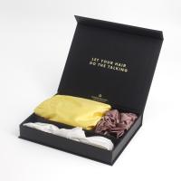 China Custom Printed Silk Scrunchie Gift Boxes Satin Hair Packaging Boxes For Scrunchies for sale