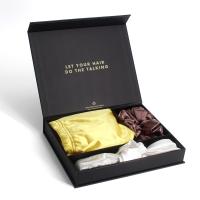 China Custom Printed Silk Scrunchie Gift Boxes Satin Hair Packaging Boxes For Scrunchies for sale
