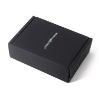 China Eco Friendly Custom Logo Printed Black Mailer Shipping Packaging Box for sale