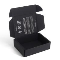China Eco Friendly Custom Logo Printed Black Mailer Shipping Packaging Box for sale