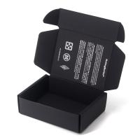 China Eco Friendly Custom Logo Printed Black Mailer Shipping Packaging Box for sale