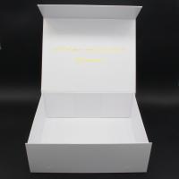 China Custom Logo Printing Wholesale Large White Magnetic Gift Box With Ribbon for sale