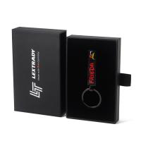 China Custom Logo Printed Sliding Drawer Keychain Packaging Gift Box For Key Chain for sale