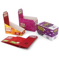 China Promotional Shelf Ready Packaging Tear Away Folding Cardboard Counter Snack Display Box for sale