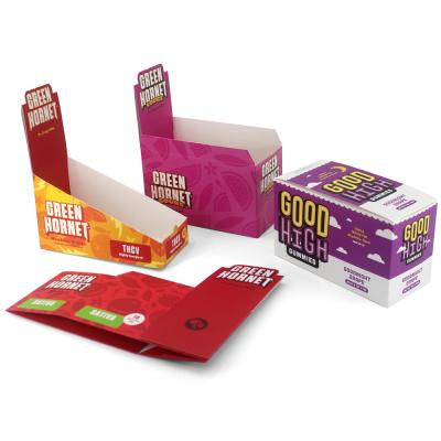 China Promotional Shelf Ready Packaging Tear Away Folding Cardboard Counter Snack Display Box for sale