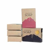 China Custom Logo Printing Paper Handmade Soap Bar Packing Boxes For Home Made Soap for sale