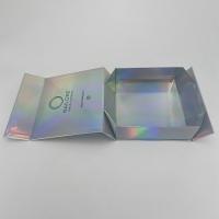 China Custom Printed Deluxe Holographic Rigid Foldable Magnetic Closure Gift Cosmetics Packaging Paper Box for sale