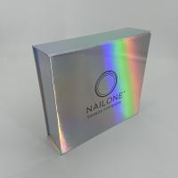 China Custom Printed Deluxe Holographic Rigid Foldable Magnetic Closure Gift Cosmetics Packaging Paper Box for sale