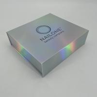 China Custom Printed Deluxe Holographic Rigid Foldable Magnetic Closure Gift Cosmetics Packaging Paper Box for sale