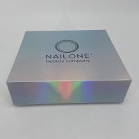 China Custom Printed Deluxe Holographic Rigid Foldable Magnetic Closure Gift Cosmetics Packaging Paper Box for sale