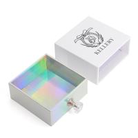 China Custom Holographic Sliding Drawer Jewelry Box Vintage Small Jewellery Packing Gift Box for sale
